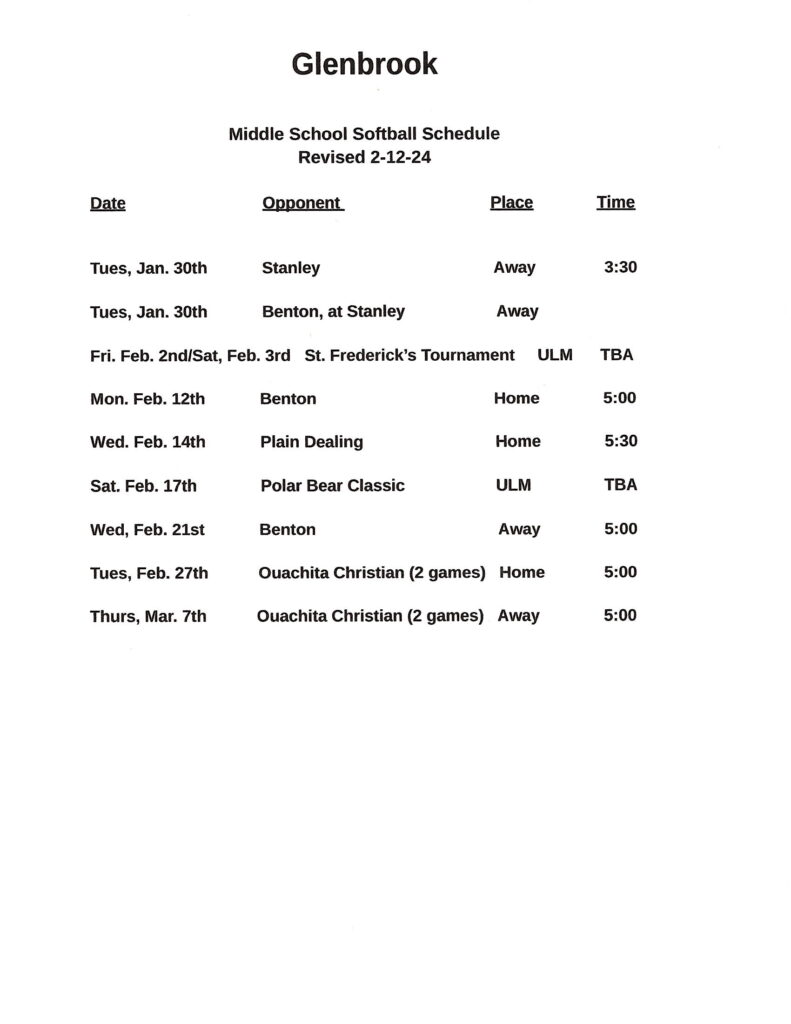 Glenbrook Softball – Glenbrook School